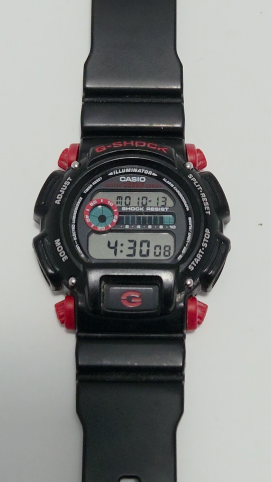 Casio G-SHOCK DW-9052 (3232) Black/Red • 200M • EL Backlight ~Tough ...