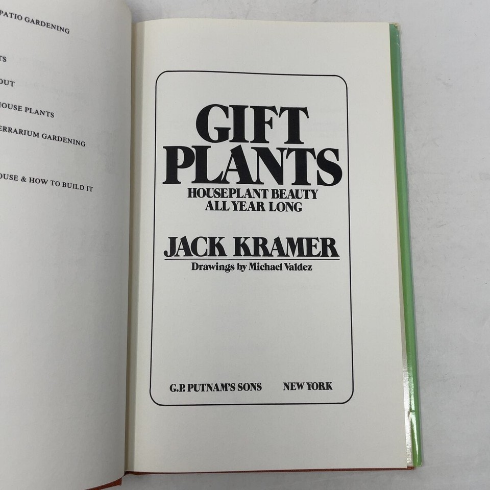 Gift Plants by Jack Kramer HC First Edition Very Good 1976 | eBay
