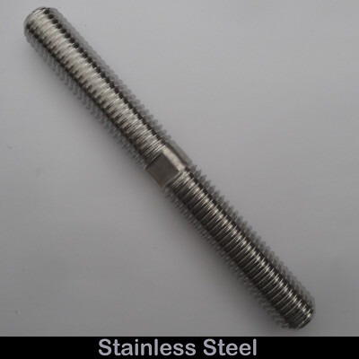M12 Stainless Steel Double Threaded Stud Left Hand/Right Hand Thread ...