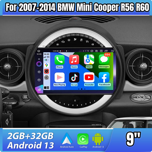 Android 13 For Bmw Mini Mini Cooper R56 R60 2007-2013 GPS Navi Car ...