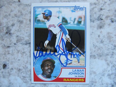 Rangers Lamar Johnson Signed Autographed 1983 Topps Mint | eBay