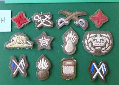 British Army Well Used Cloth Badges Small Lot of Trade and Rank Badges ...