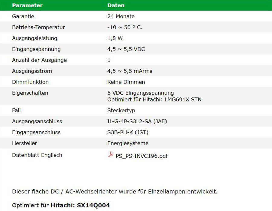 Inverter PS-INVC186 Invc (S) Hitachi LCD SX14Q004 SP14Q002-A1 Nuovo 49 ...