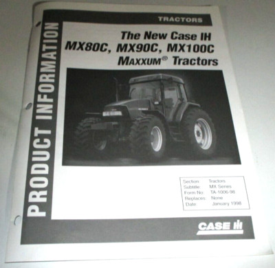 Case IH MX80C MX90C MX100C Tractor Product Information Sales Brochure ...