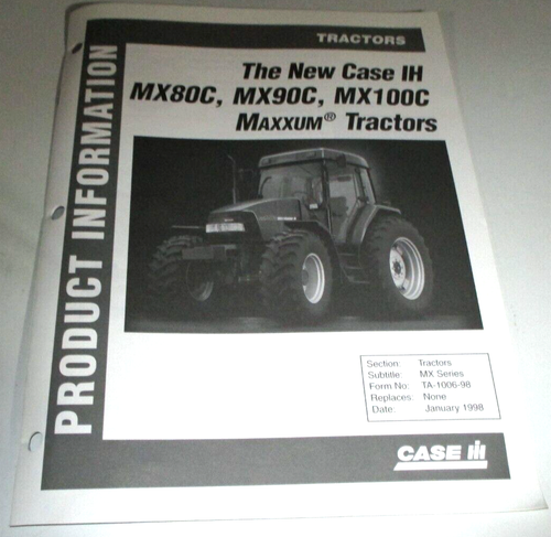 Case IH MX80C MX90C MX100C Tractor Product Information Sales Brochure/Manual CIH | eBay