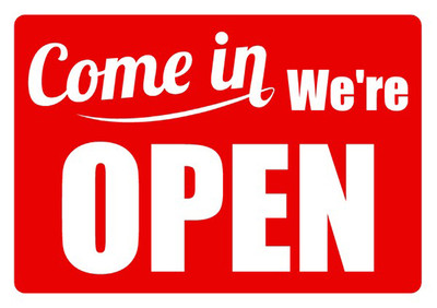 A4 SIZE 'COME IN' OPEN & CLOSED SIGN, SHOP WINDOW DOOR - red color ...