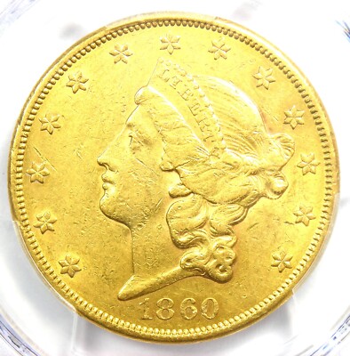 1860-P Liberty Gold Double Eagle $20 Coin (1860) - PCGS AU55 - $4,000 ...