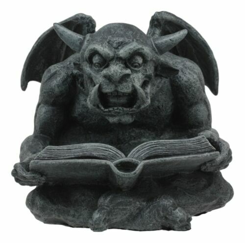 Ebros Gothic Horned Spell Reading Gargoyle Ward Figurine Sculpture ...