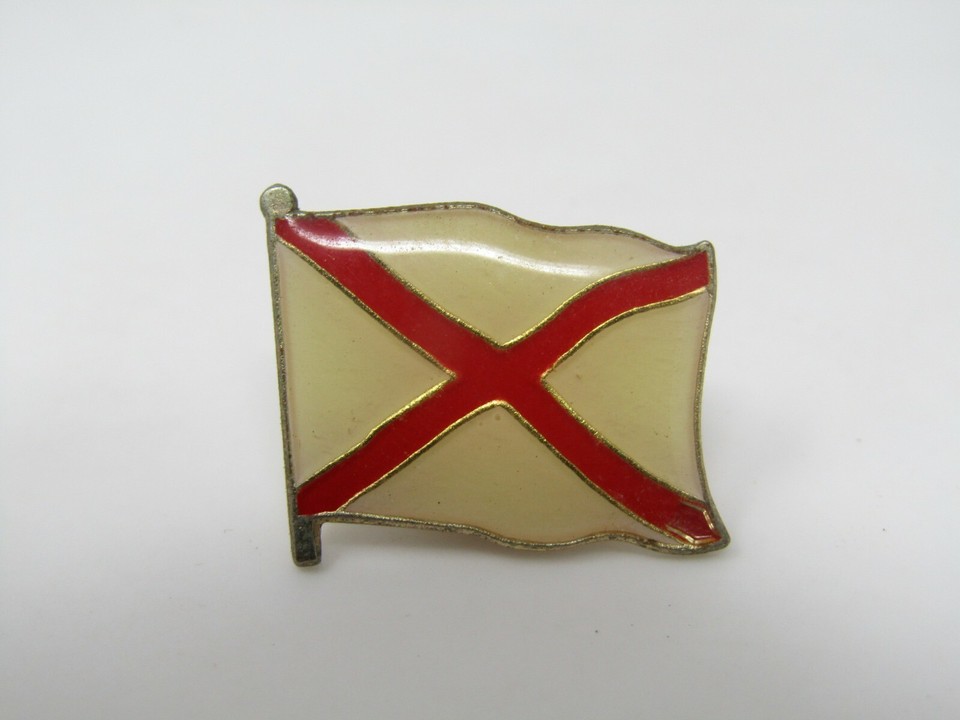 White Flag Red Cross Car Racing Pin Vintage Collectible | eBay