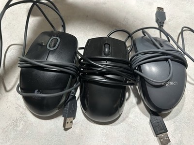 Lot of 3 Assorted USB Wired Optical Computer Mice – Logitech & Generic ...