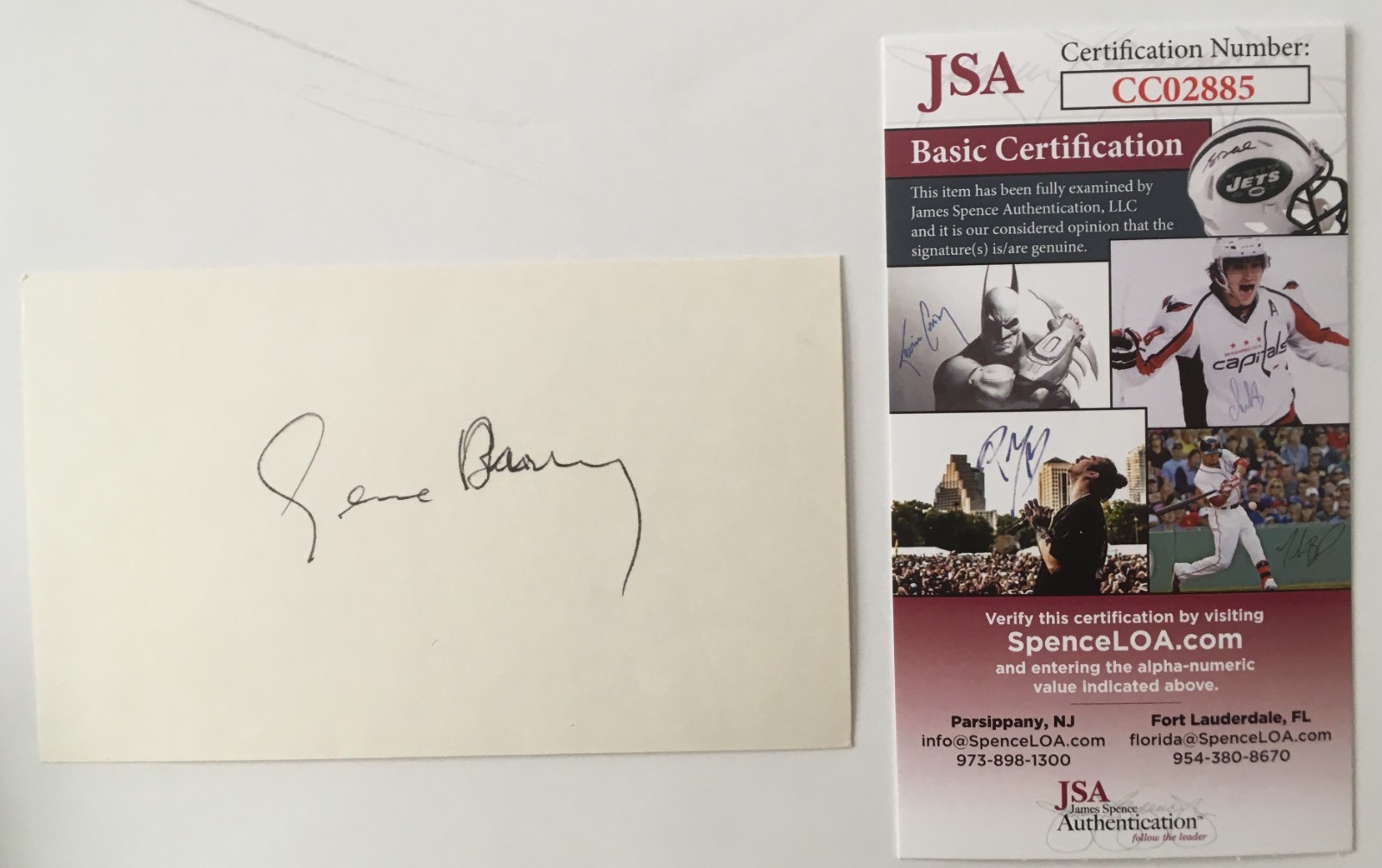 Gene Barry Signed Autographed 3x5 Card JSA Certified | eBay