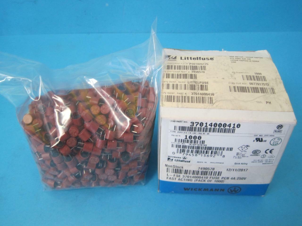 New Box 1000 Wickman Littelfuse L-FSE Fuse PCB 4A 250V Fast Acting ...
