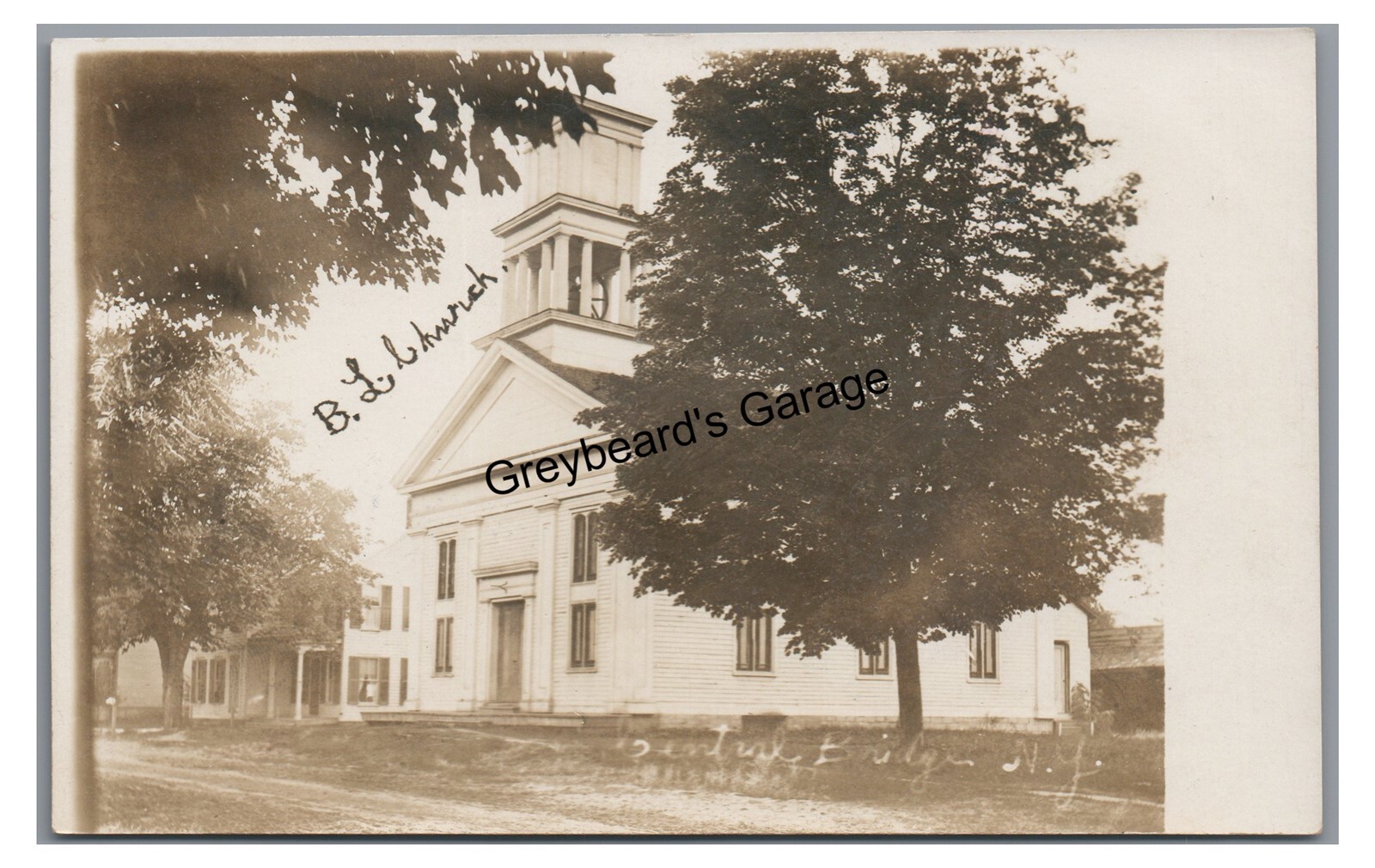 RPPC BL Church CENTRAL BRIDGE NY Schoharie County New York Real Photo ...
