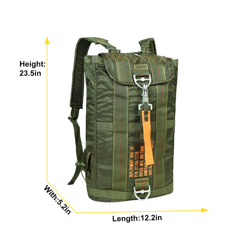 Airborne Parachute Bag Tactical Backpack Military Duffle Pilot survival ...