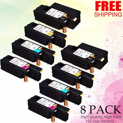 8 PK CMYK 6027 Toner compatible with Xerox WorkCentre 6027 Phaser 6022 ...