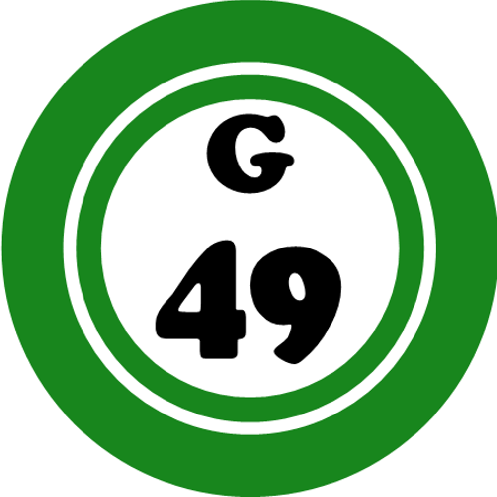 G 49 G49 Bingo Ball - 3 Inch Circle Sticker 3" x 3" - Hobby Number ...
