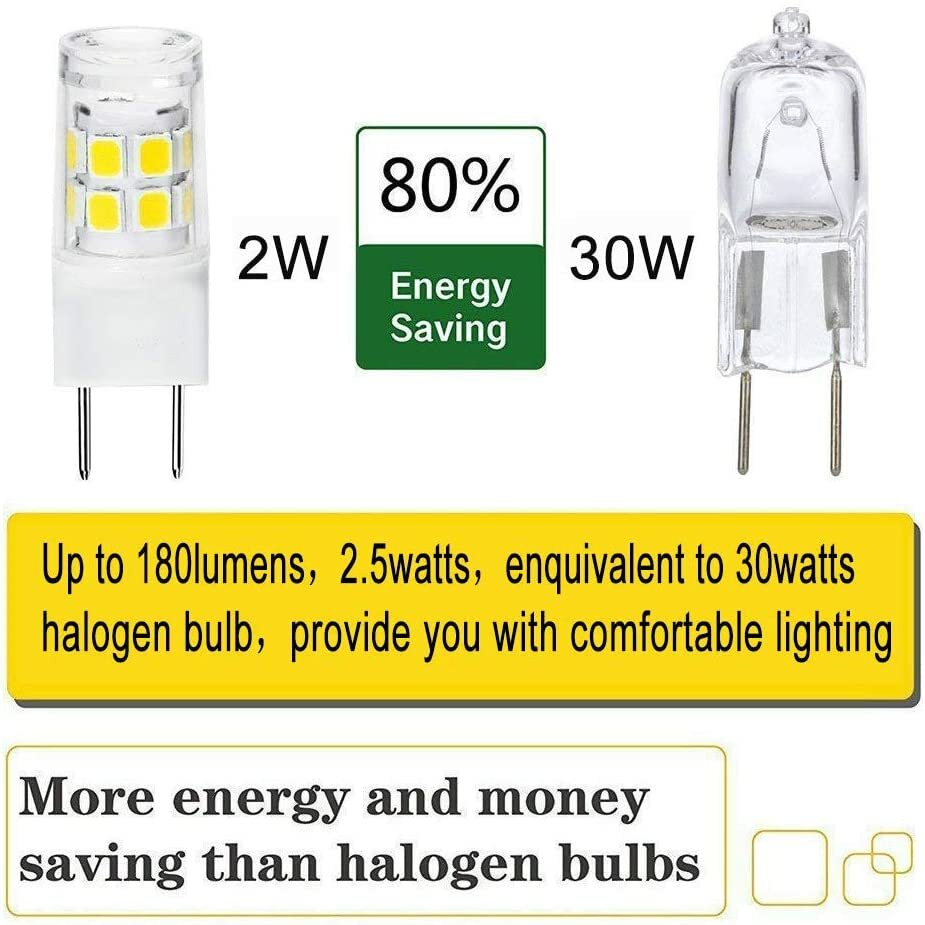 5x G8 LED Bulb 3W T4 Halogen Bulb 25W 35W Equivalent Puck Light Bulb ...