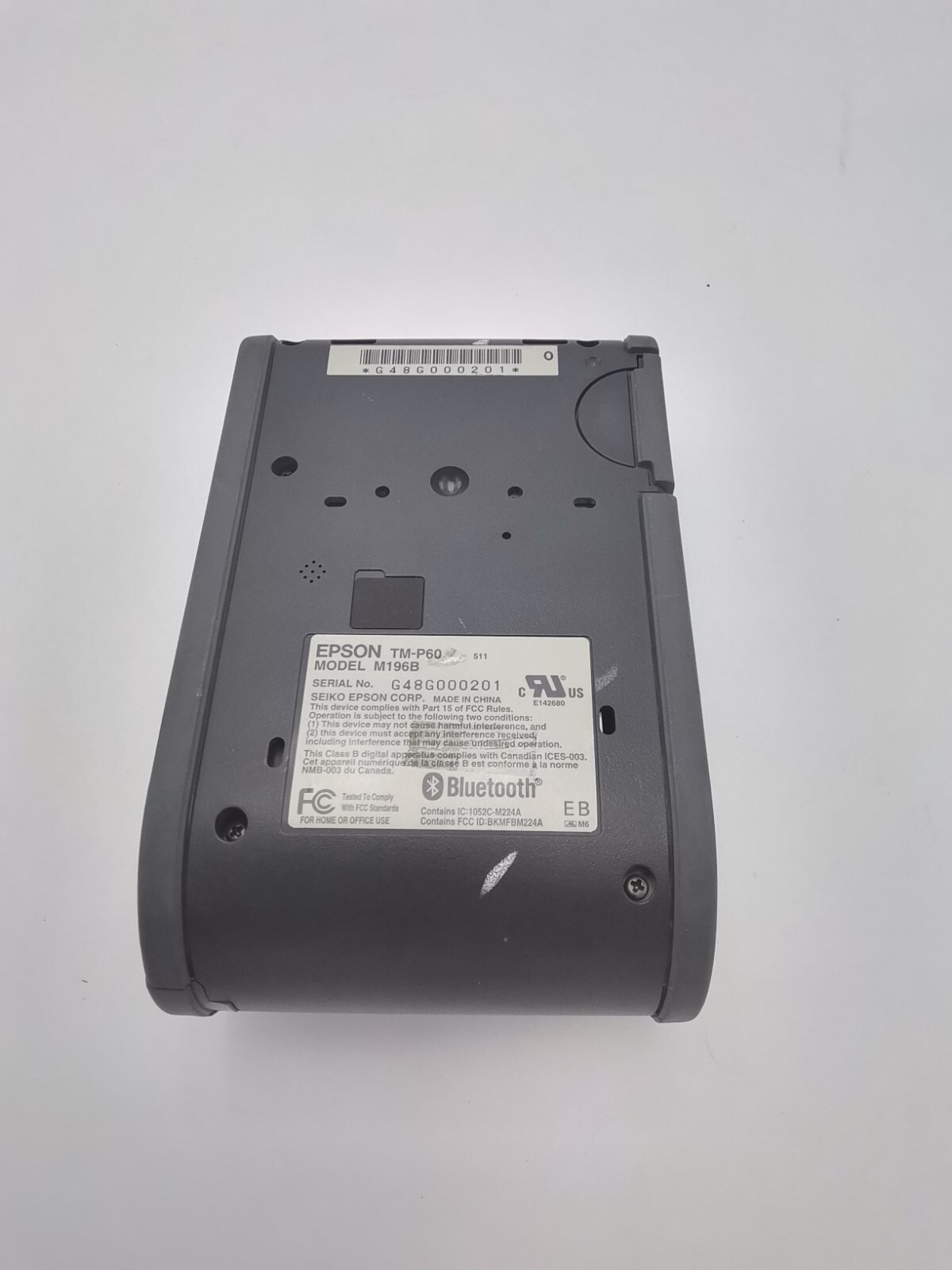 Epson TM-P60 M196B Mobile Thermal Receipt Printer Bluetooth NO PSU ...