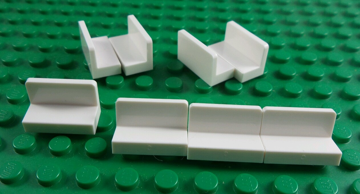LEGO Lot of 8 White 1x2x1 Panel Pieces | eBay