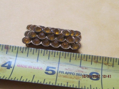 RINE STONE W/ THE LOOK OF GOLD vintage brooch pin us ship only | eBay