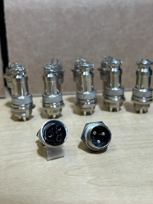 16mm Thread 3 Pins Male Female Panel Metal Aviation Wire Connector | eBay