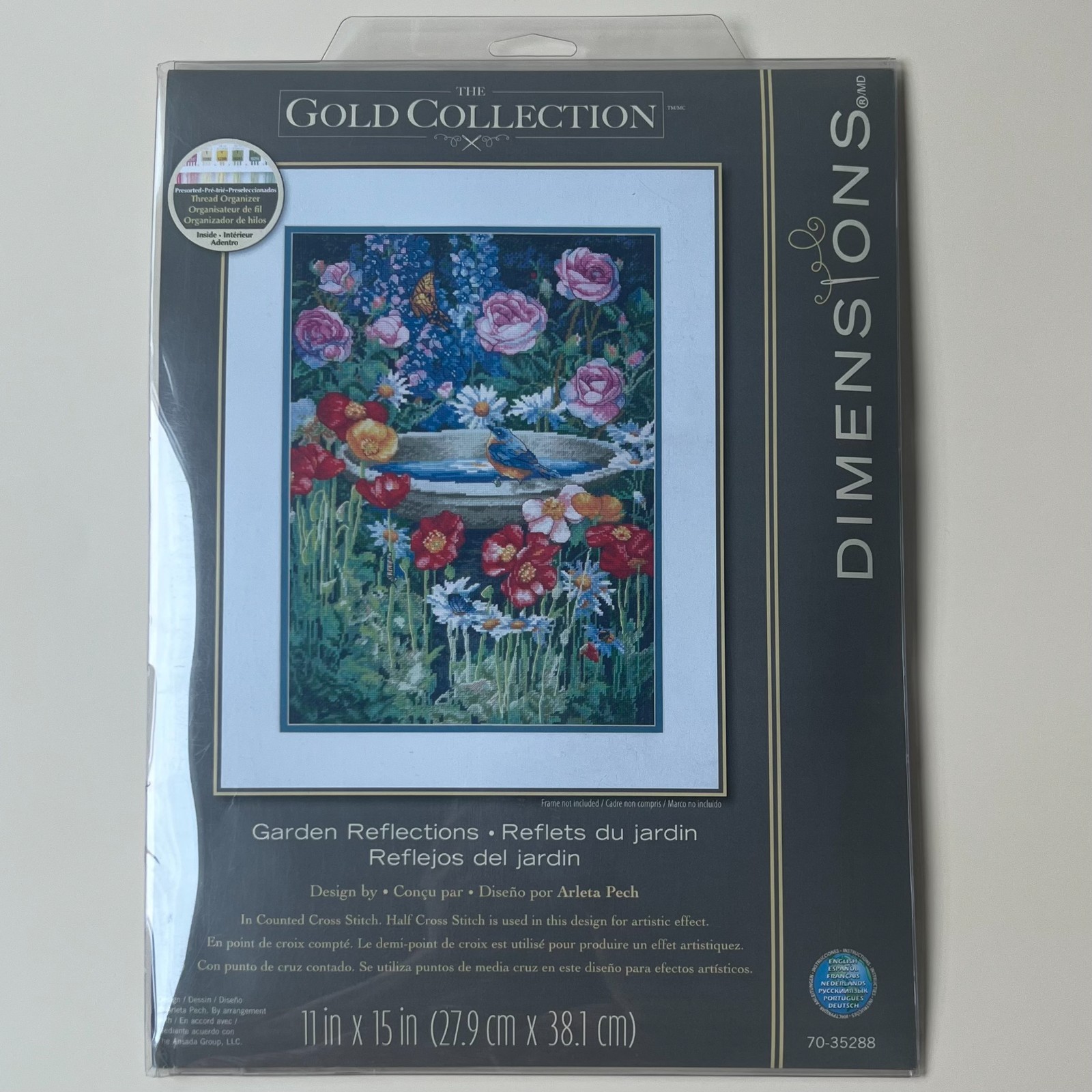 Dimensions Gold Collection Counted Cross Stitch Kit #70-35288 Garden Reflections | eBay
