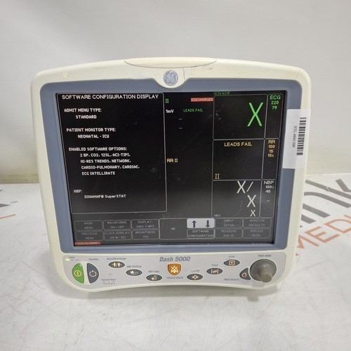 GE Healthcare Dash 5000 - Masimo SpO2 Patient Monitor | eBay