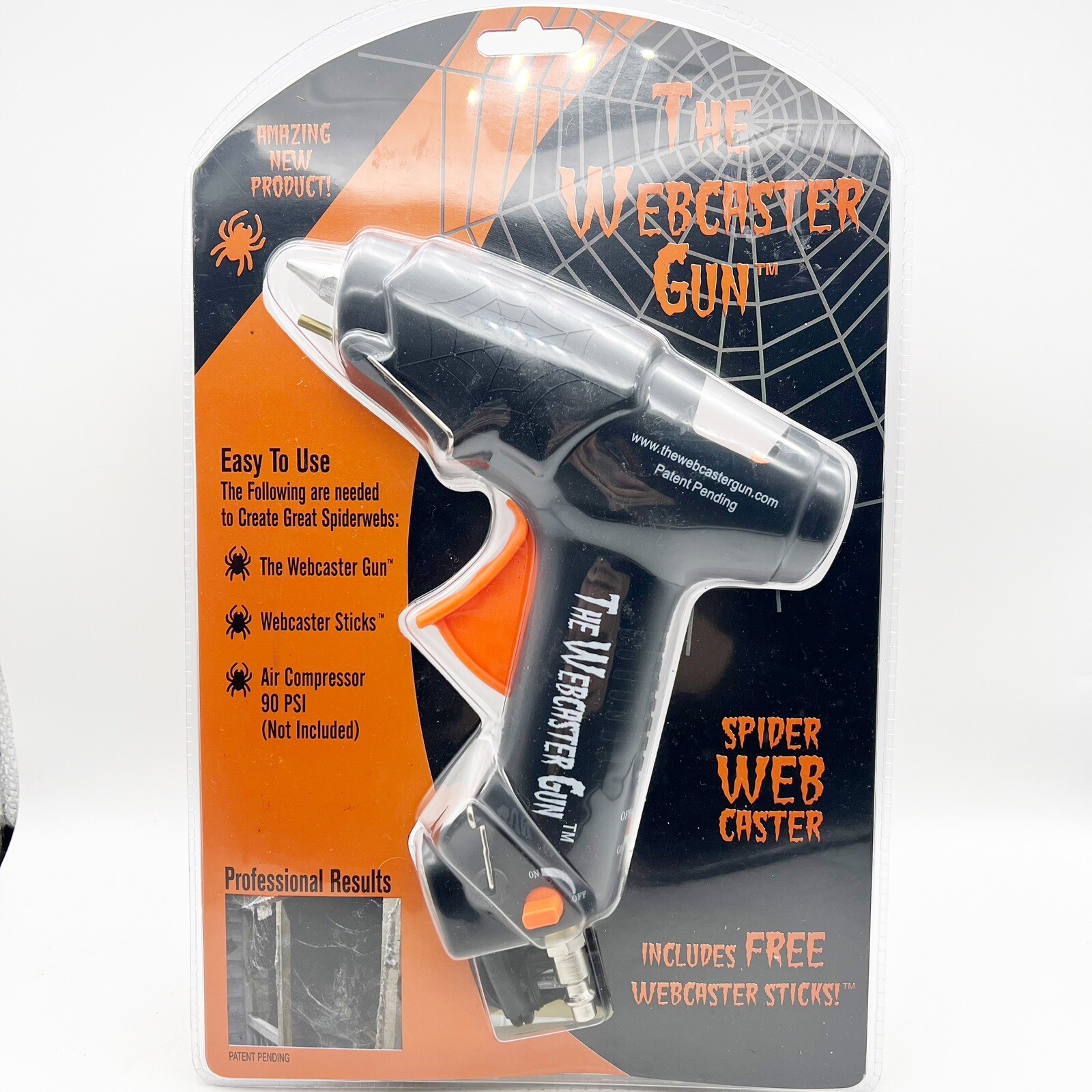 The Webcaster Gun Halloween Decor Makes Spooky Spider Webs Realistic ...