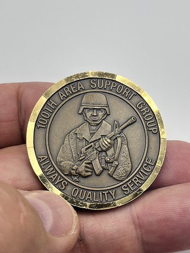 Vintage US Army 100th Area Support Group Command Sergeant Major Coin | eBay