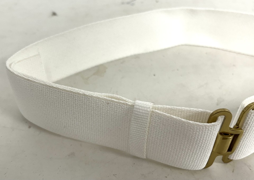 British Military Issue White Courlene Dress Parade Belt with Metal ...