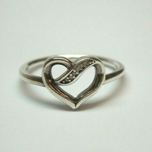 RETIRED PANDORA RIBBONS OF LOVE CZ RING STERLING SILVER 925 191022CZ-54 ...