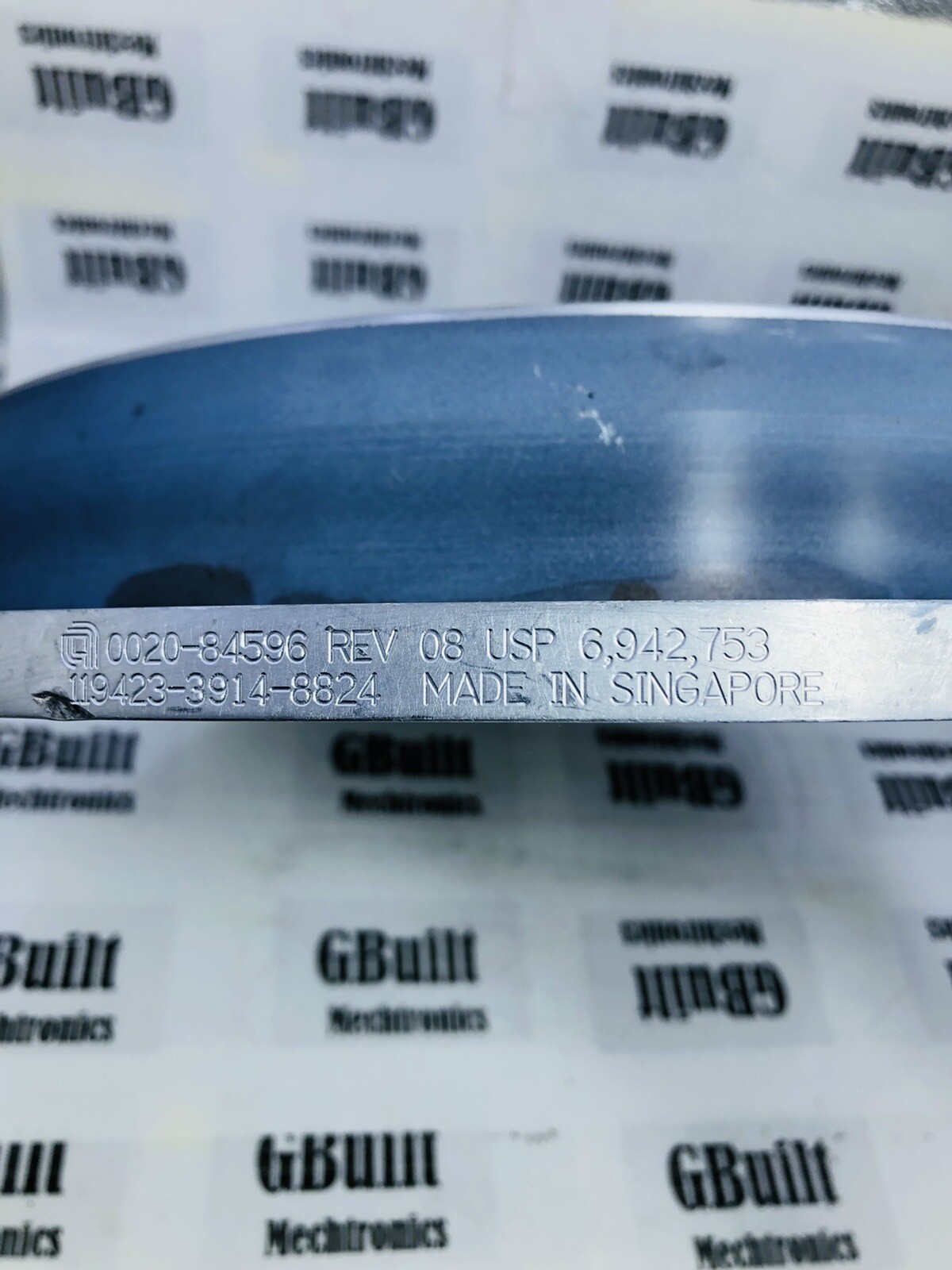 APPLIED MATERIALS 0020-84596 Rev 08 FACEPLATE 26MIL CENTERHOLE RF CAP ...