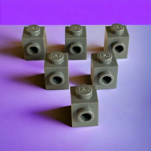 lot of 6 dark grey Lego parts -1X1 special bricks-combined shipping ...