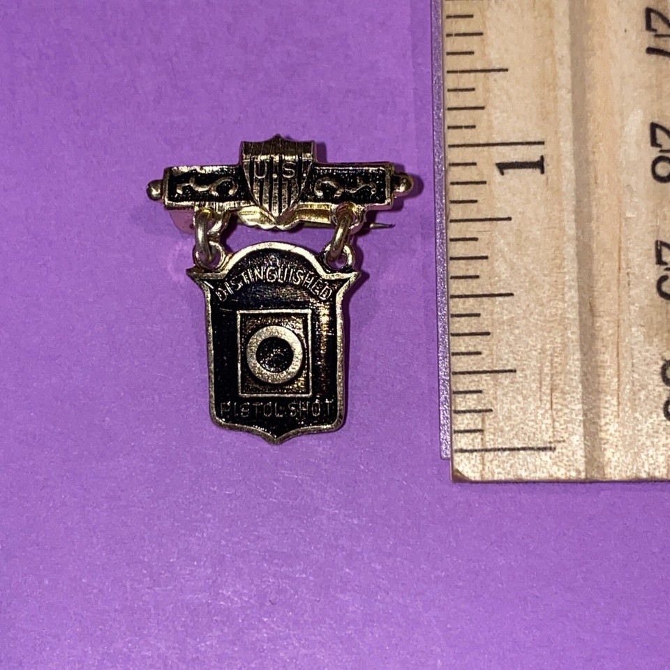 Distinguished Pistol Shot US Made In Hong Kong 1” Lapel Badge | eBay
