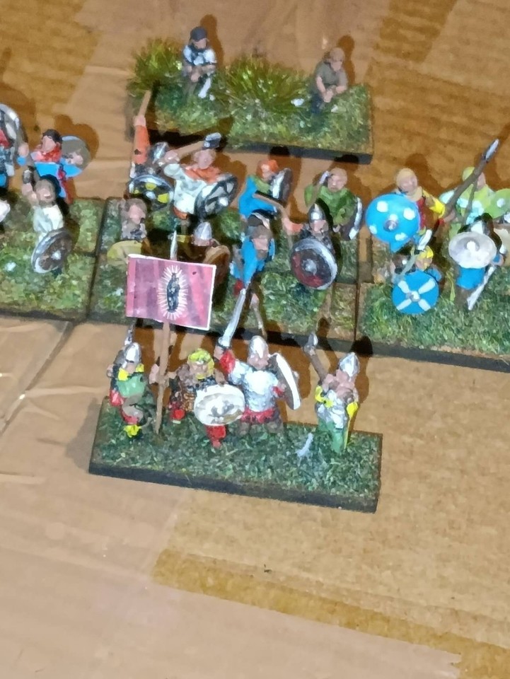 15mm Painted Early Anglo Saxon Army. Ancient. Medieval. DBA 3. II/73 (3 ...