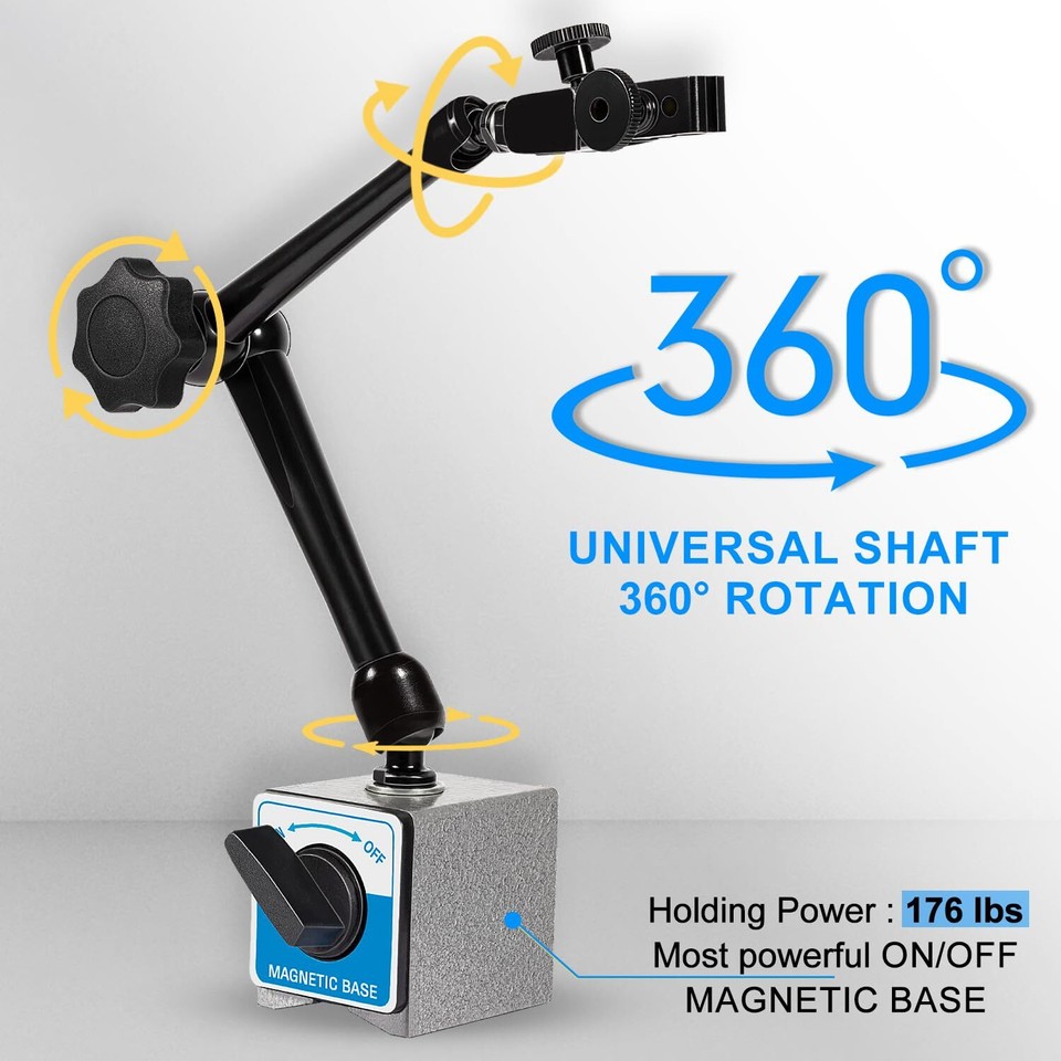 For DG61003 Noga Dial Gage Test Indicator Holder Magnetic Base 176lb ...