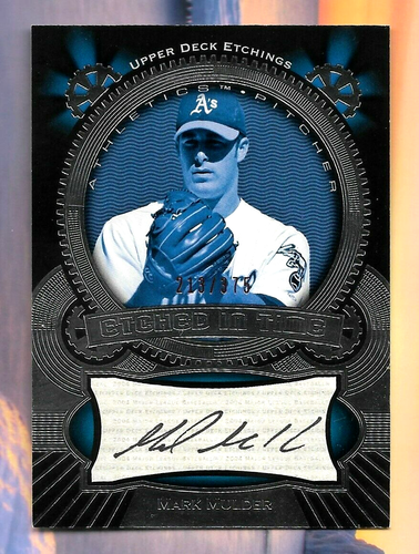 MARK MULDER 2004 UPPER DECK ETCHINGS AUTOGRAPH AUTO CARD #ET-MM MLB ...