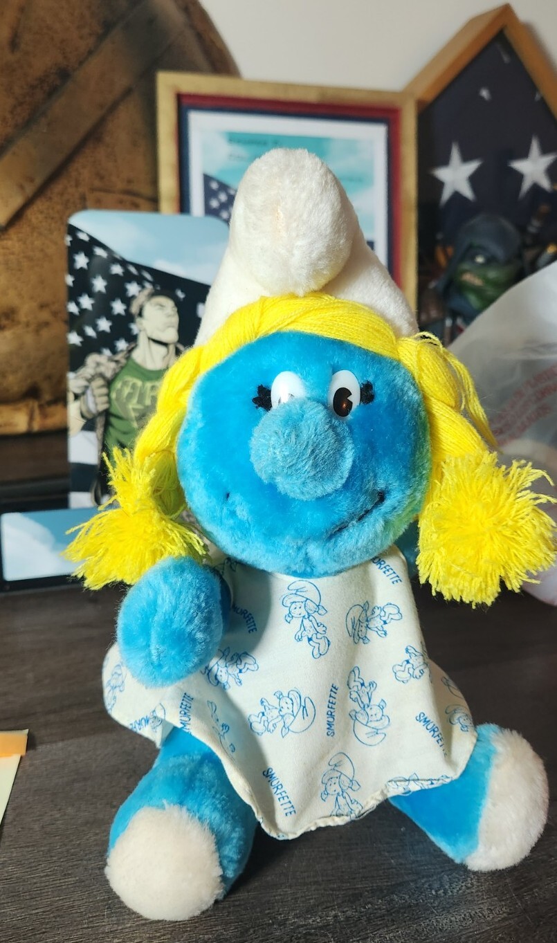 Smurfette Plush (1981) Wallace Berrie Stuffed Animal Gently Used ...