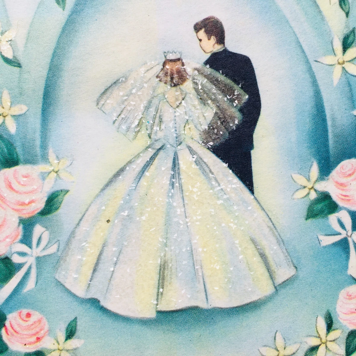 Vintage Bride And Groom Illustration