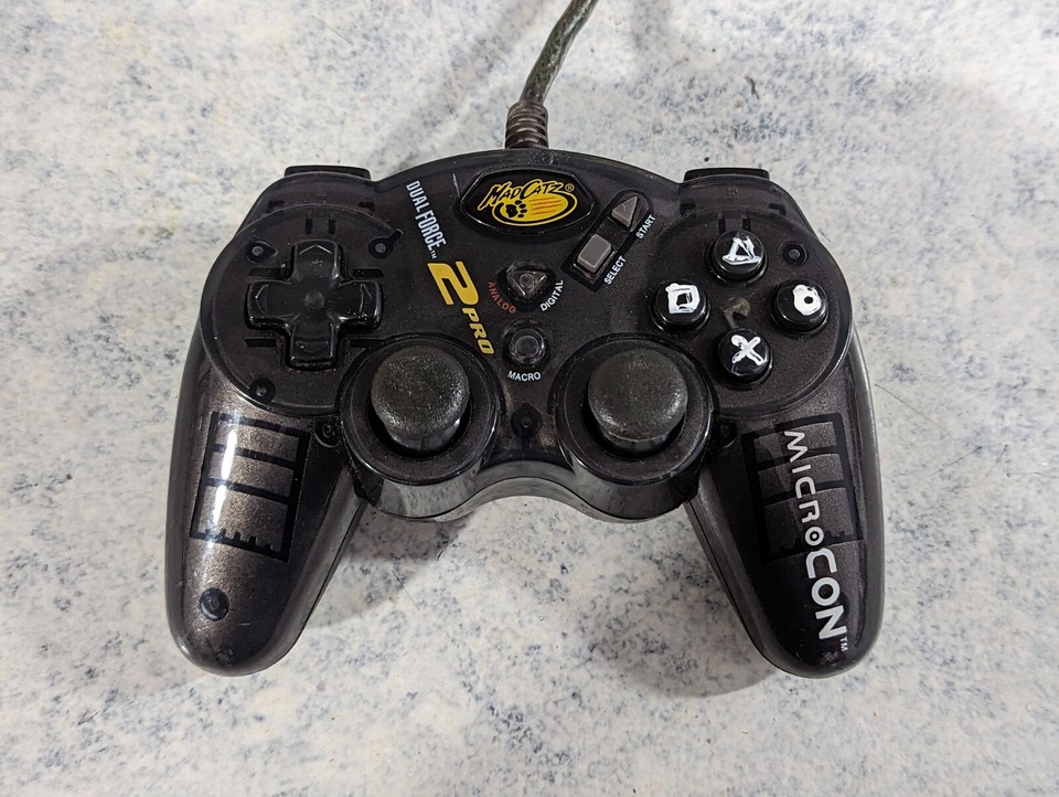 Mad Catz Dual Force 2 Pro Microcon Gaming Controller PlayStation 2 PS2 ...