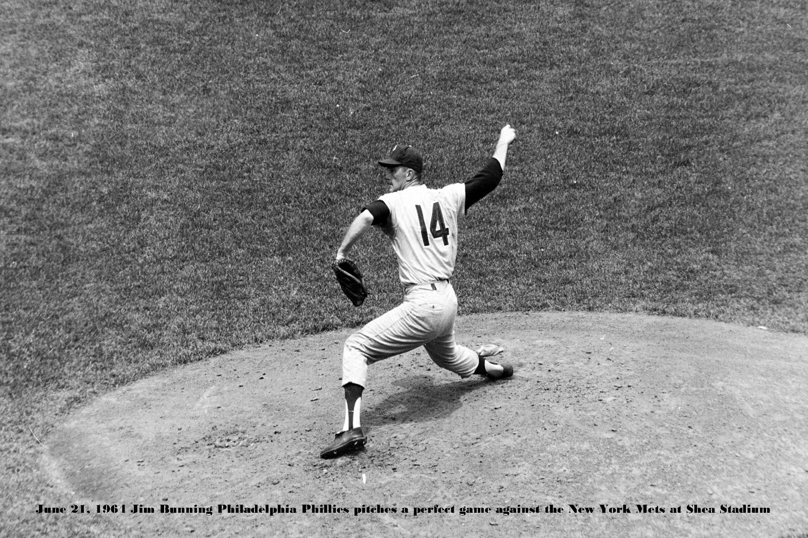 MLB 1964 Philadelphia Phillies Jim Bunning Perfect Game 8 X 12 Photo ...