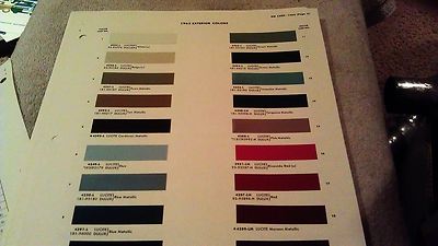 1963 CHEVROLET,PONTIAC,OLDSMOBILE,BUICK,CORVETTE,TRUCK PAINT CHIPS ...