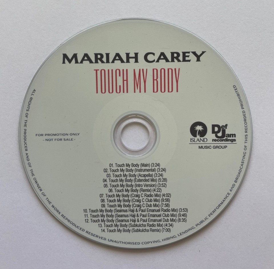 Mariah Carey – Touch My Body | Promo CD 14 Tracks | eBay