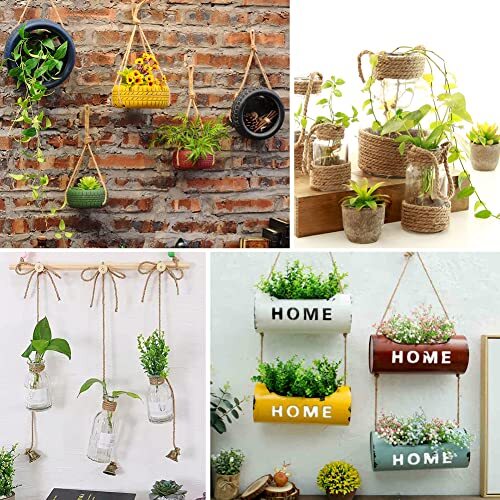 4mm Jute Twine, 328 Feet 4 Ply Natural Strong Brown Jute Rope for ...