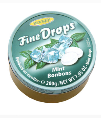 WOOGIE, GERMAN FINE DROPS SANDED MINT CANDY Mint Bonbons 7.05OZ/ 200 GR ...