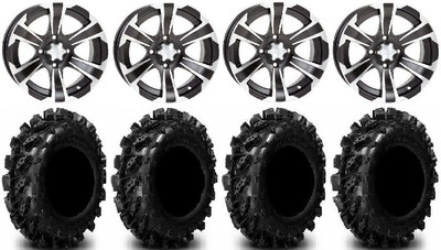ITP SS312 14" Wheels Black 29.5 Swamp Lite Tires Polaris RZR XP 1000 ...