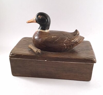 Vintage Handmade Duck Decoy Ceramic Storage Box | eBay