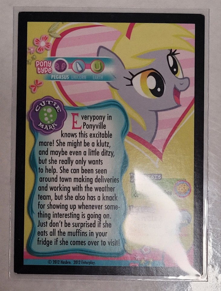 RARE My Little Pony Card Derpy Hooves Foil Holographic | eBay