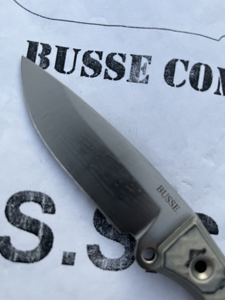 Busse Combat Game Warden 2 Satin Finish W/ Black & Tan G-10 & Leather ...