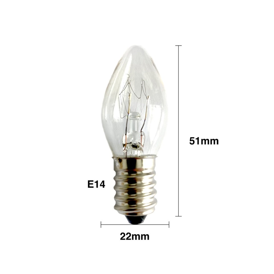 8 E14 7watt SES EVEREADY NIGHT LIGHT SPARE BULBS 14mm thread size ...